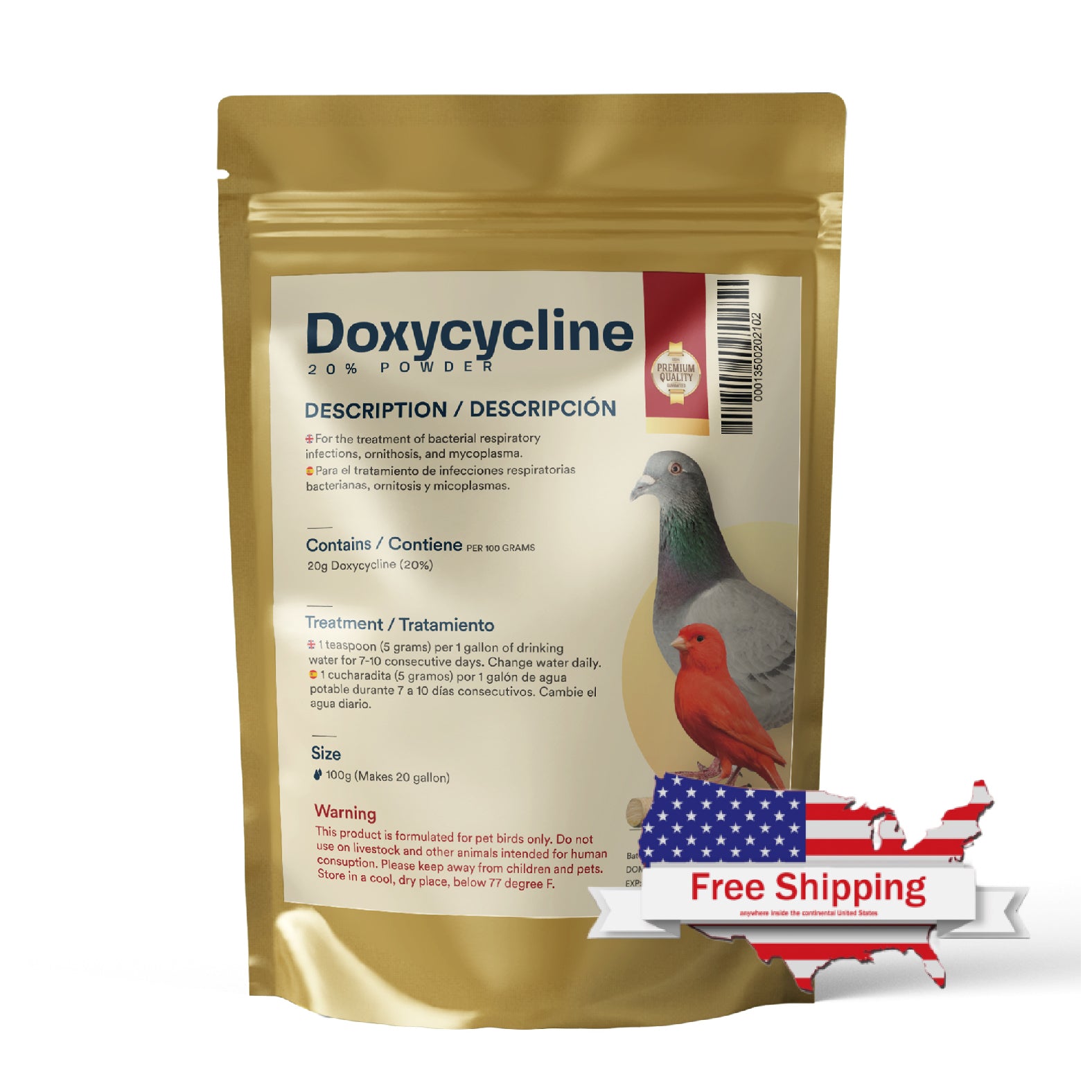 Doxycycline Powder Effective Treatment for Ornithosis