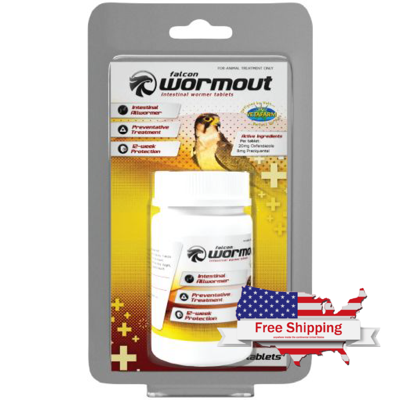 Falcon Wormout (Vetafarm) - Effective Bird Wormer for Falcons