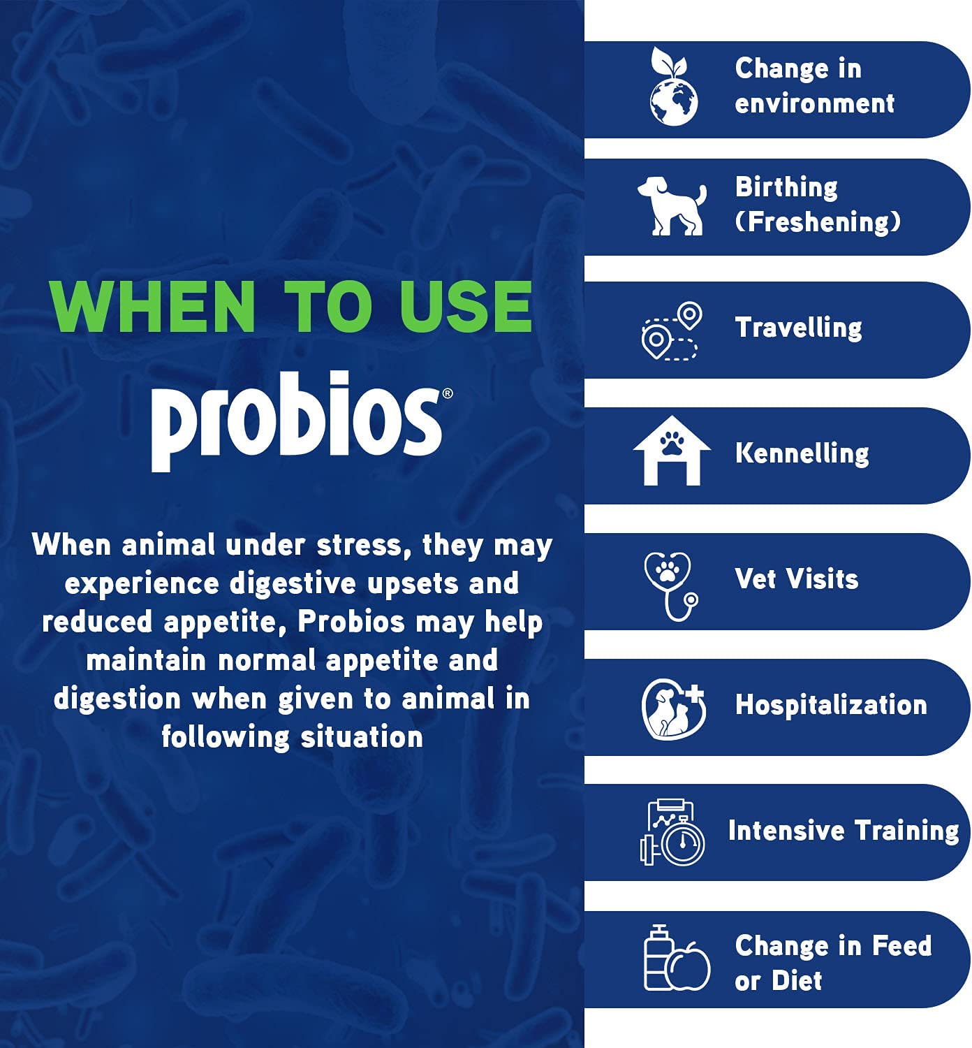 Probios Dispersible Powder with Probiotics for All Species (240g, 2.27