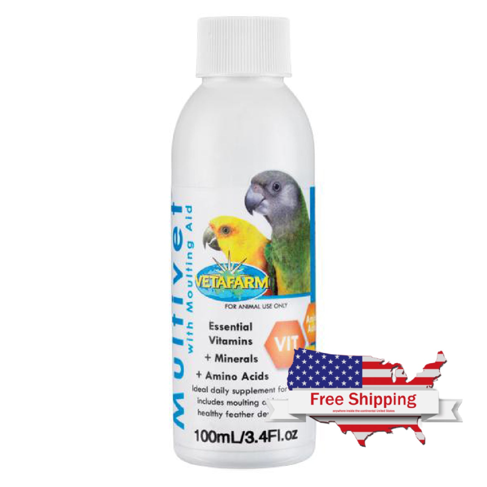 Multivet - with Molting Aid (Vetafarm) Bird Supplement & Multivitamin