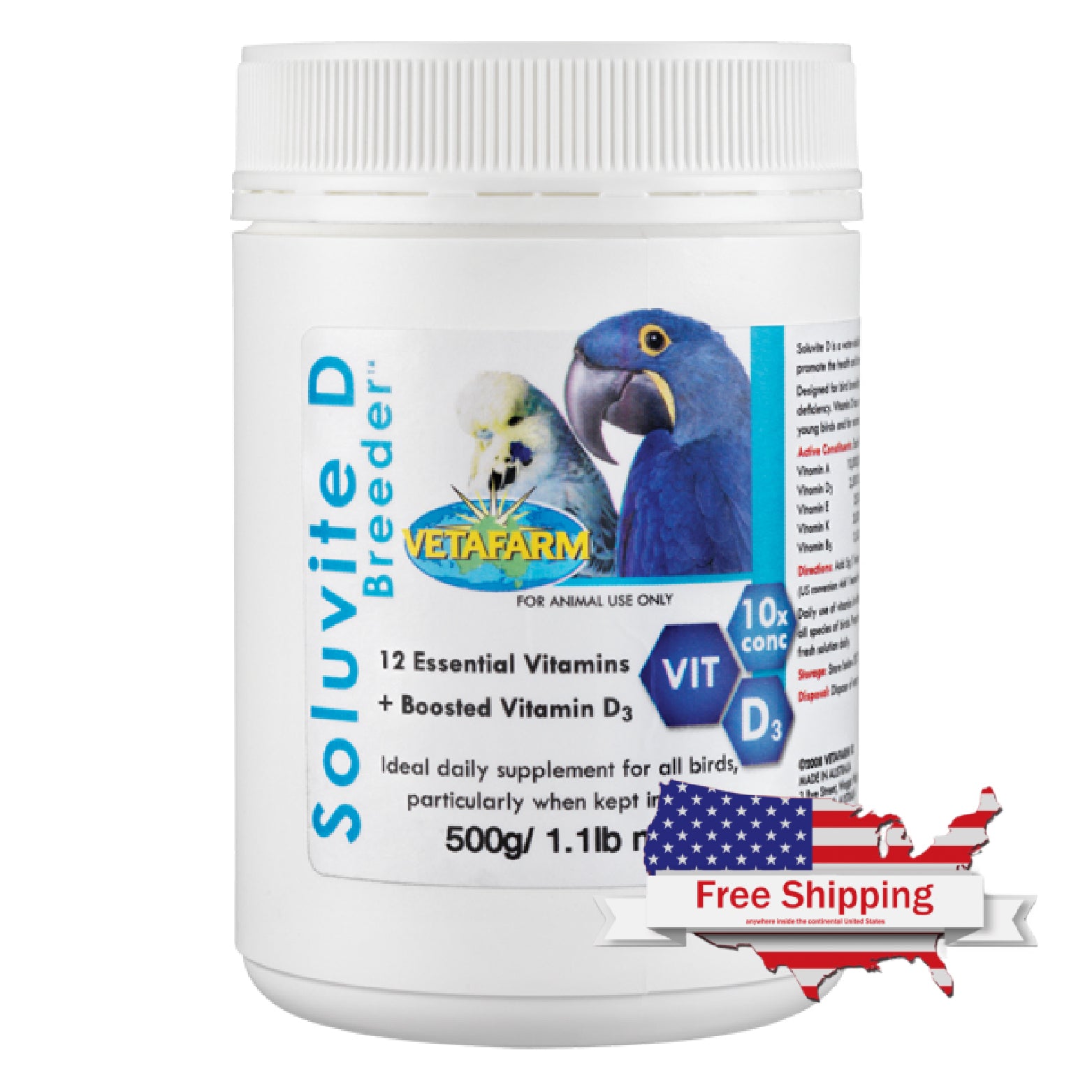 Soluvite D Breeder (Vetafarm) - Concentrated Bird Vitamin Supplement