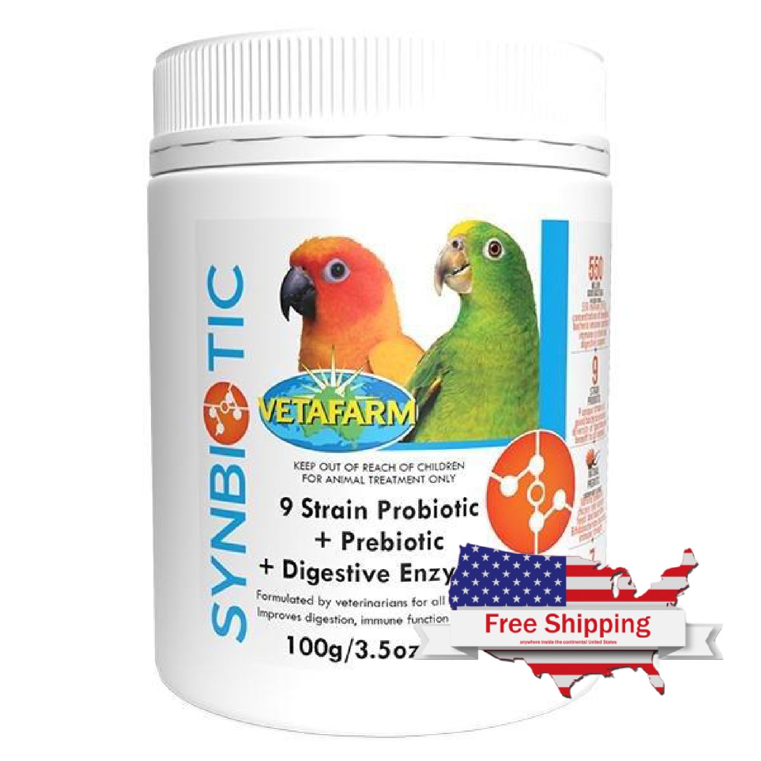 Synbiotic Avian Support (Vetafarm): Probiotic & Prebiotic for Birds ...