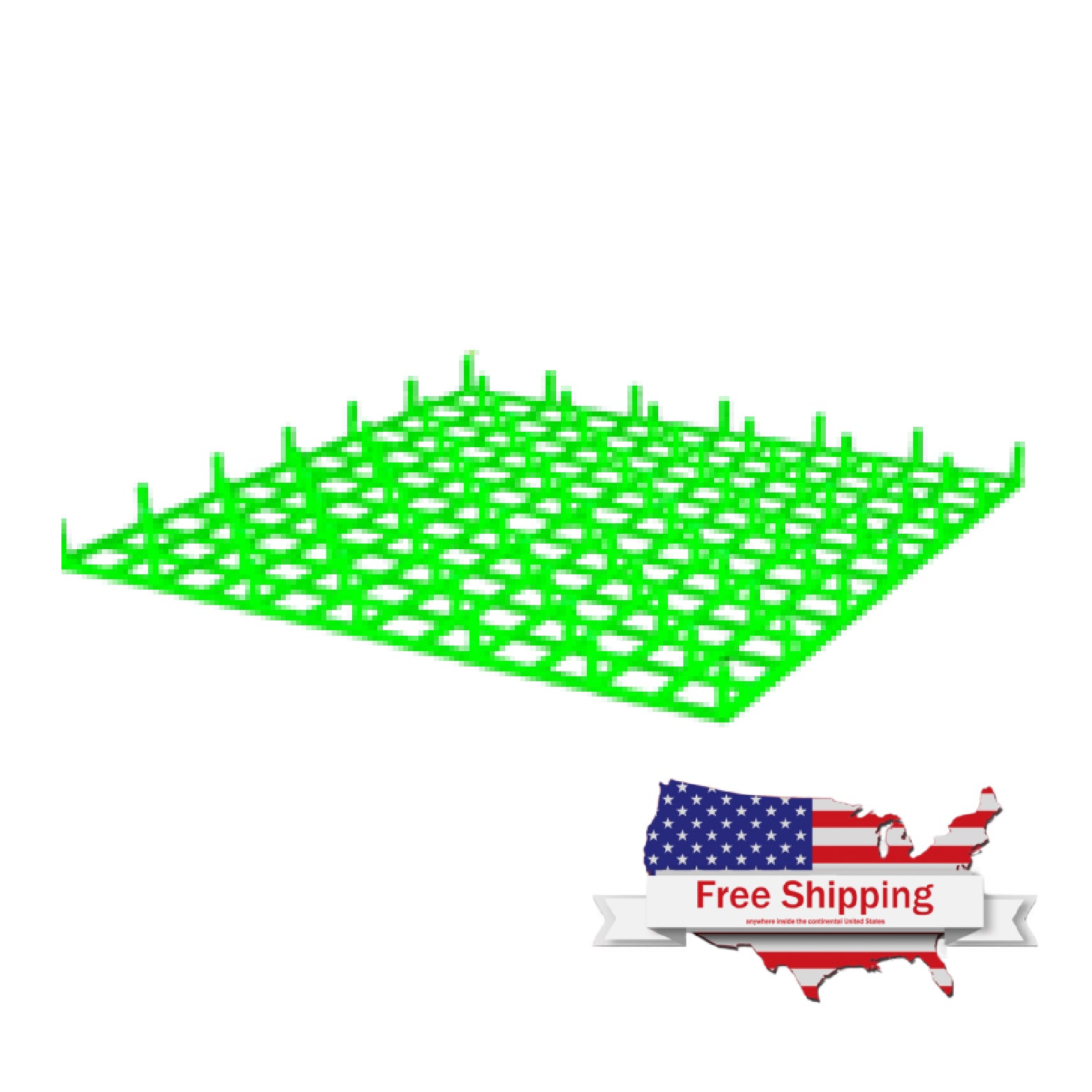 Green Floor Grill (Crown) | Bird Cage Floor Grids